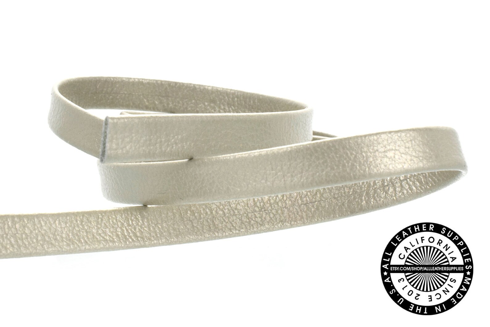 Metallic Clay Double Fold Flat Leather Strap 6mm 1/4 Inch 3 | Etsy