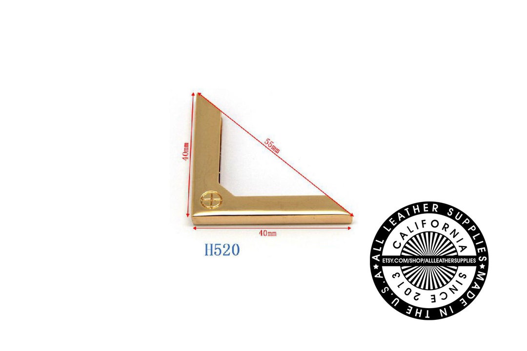 Gold Metal Bag Corner, 40 Mm X 40 Mm X 55 Mm End Corners, Bag Corners ...
