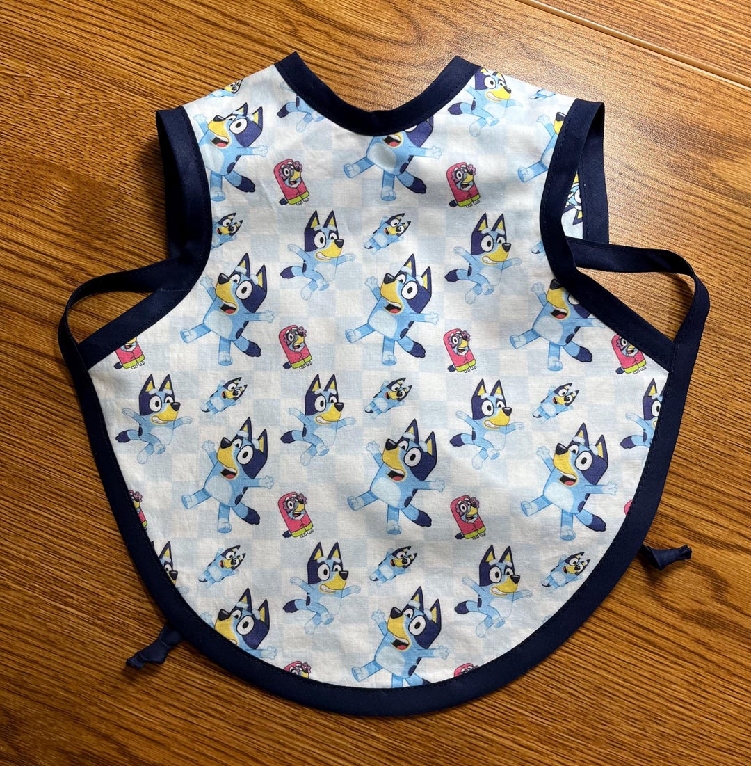 Bluey Reversible Bib Apron Bapron - Etsy