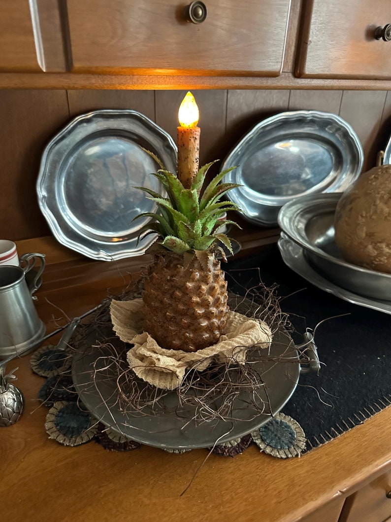 Primitive/colonial Beeswax Pineapple - Etsy