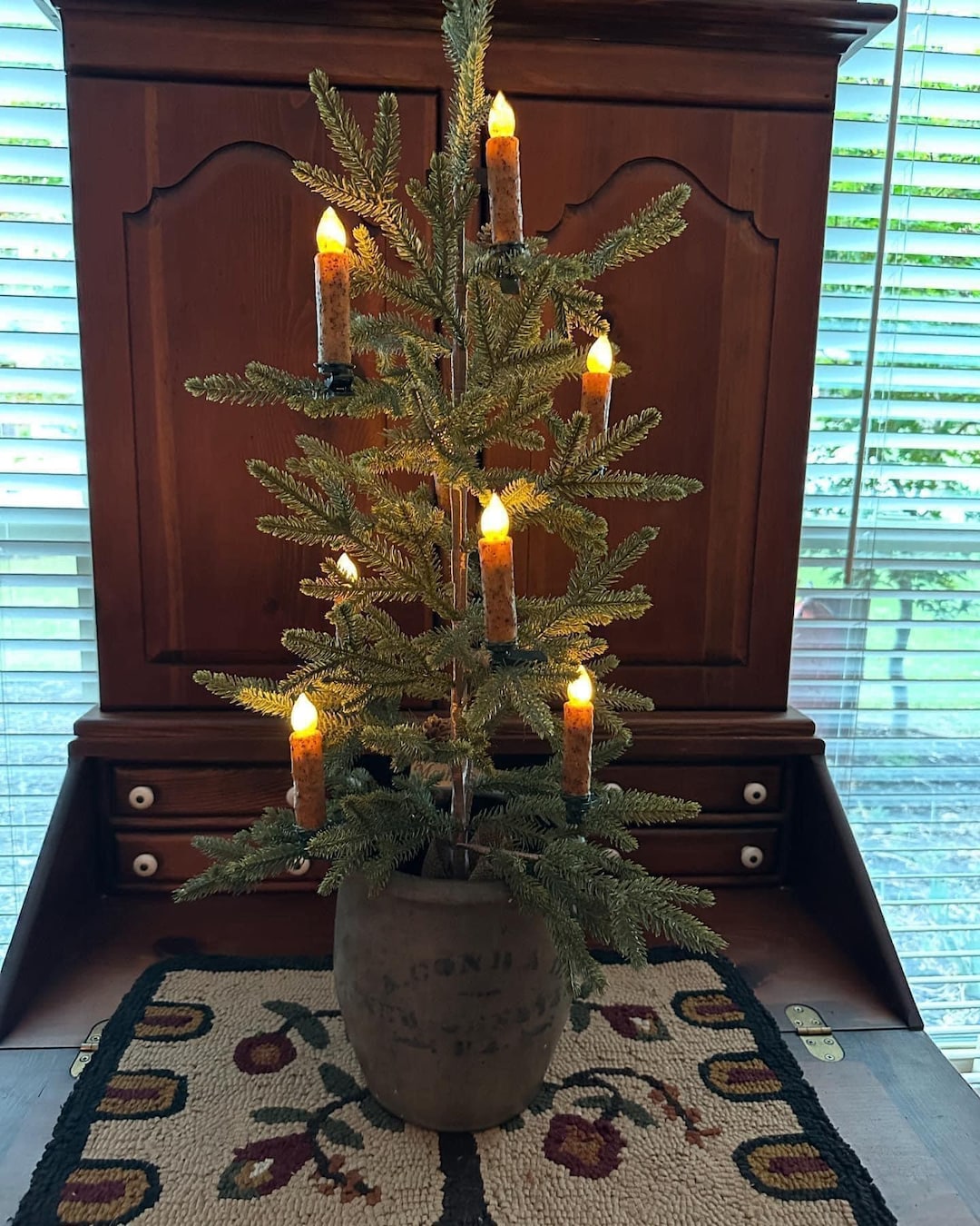 Primitive/colonial Flameless Clip on Candle - Etsy