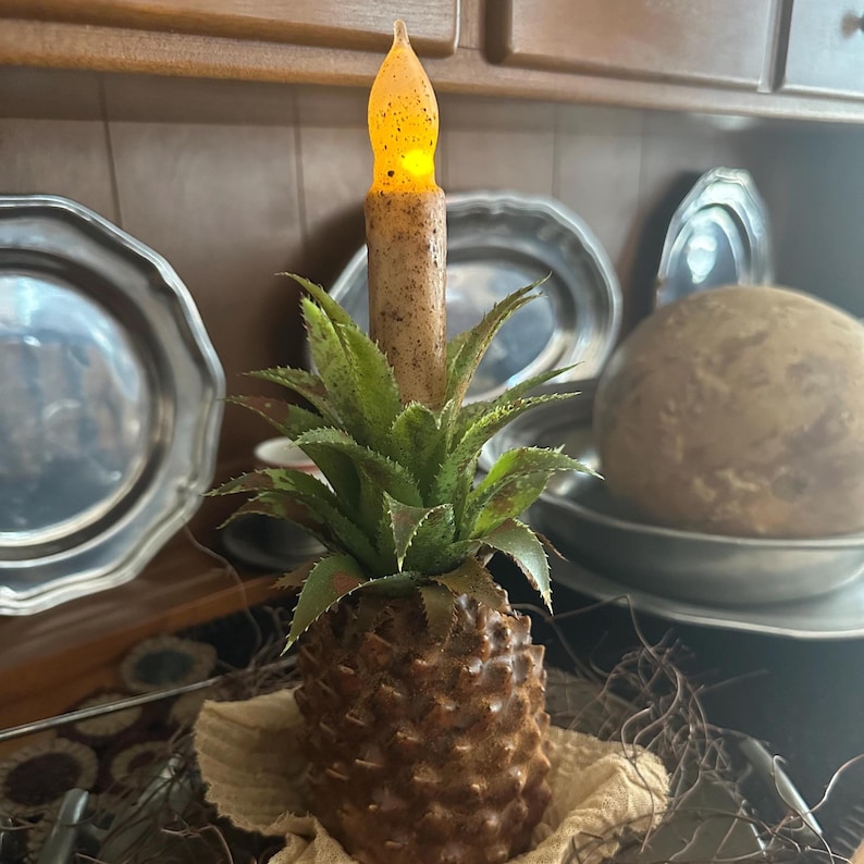 Primitive/colonial Beeswax Pineapple - Etsy