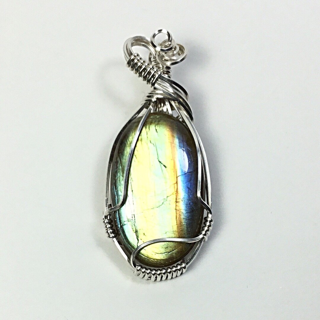 Labradorite Pendant Wrapped in Sterling Silver, Gemstone, Gift for ...