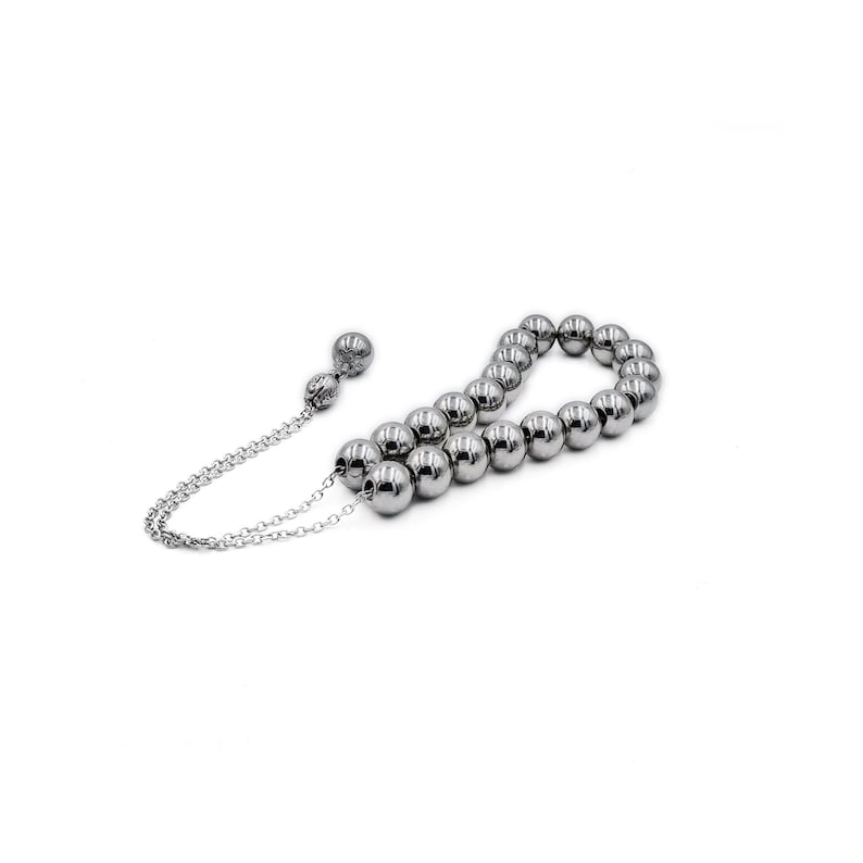 Komboloi, Worry Beads With Stainless Steel Beads on Chain, Unisex Gifts ...