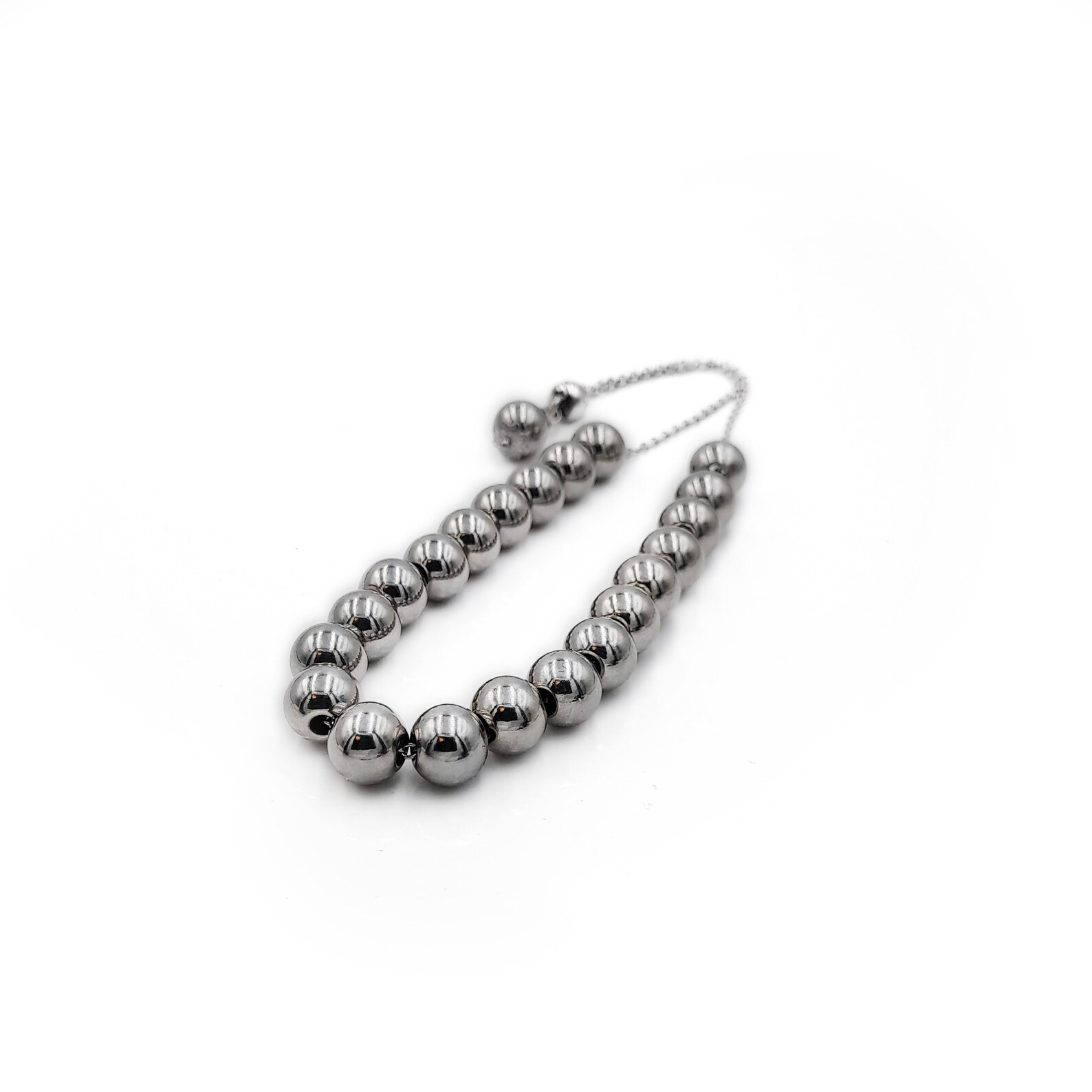 Komboloi, Worry Beads With Stainless Steel Beads on Chain, Unisex Gifts ...