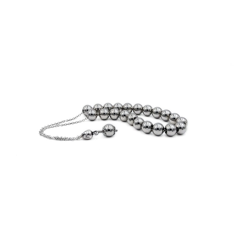 Komboloi, Worry Beads With Stainless Steel Beads on Chain, Unisex Gifts ...
