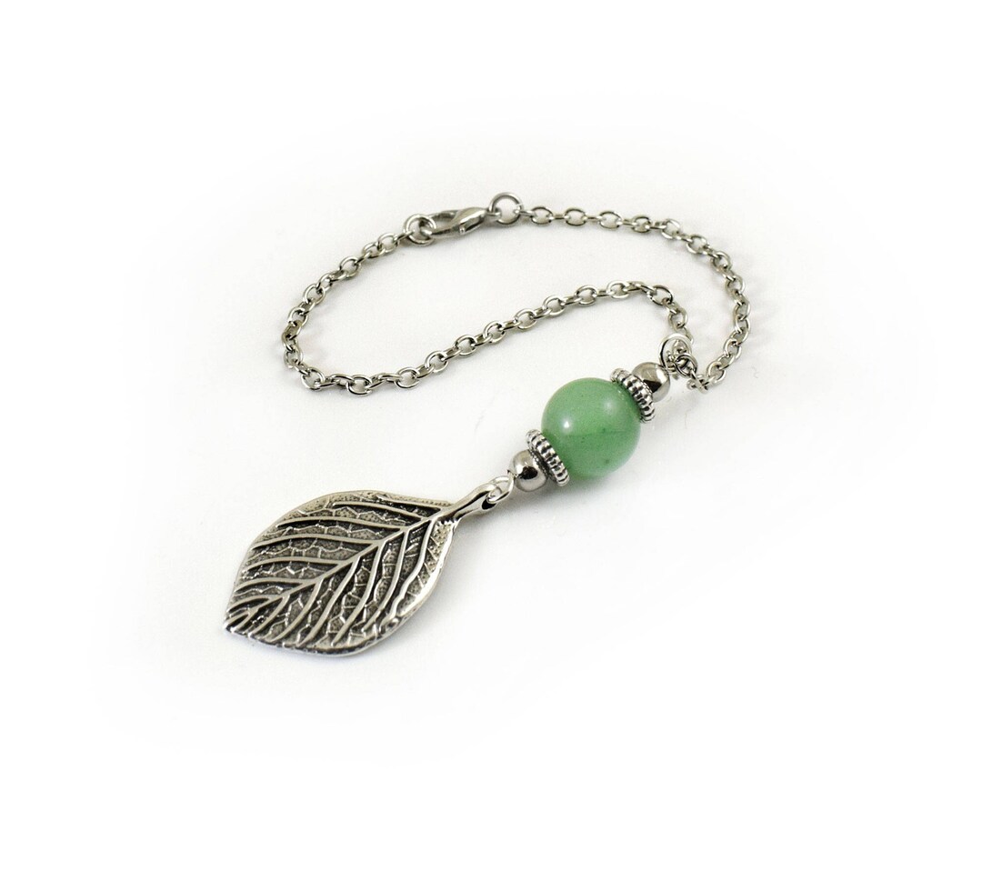 Car Mirror Charm, Car Accessories, Silver Tone Leaf Charm, Car Dangler ...