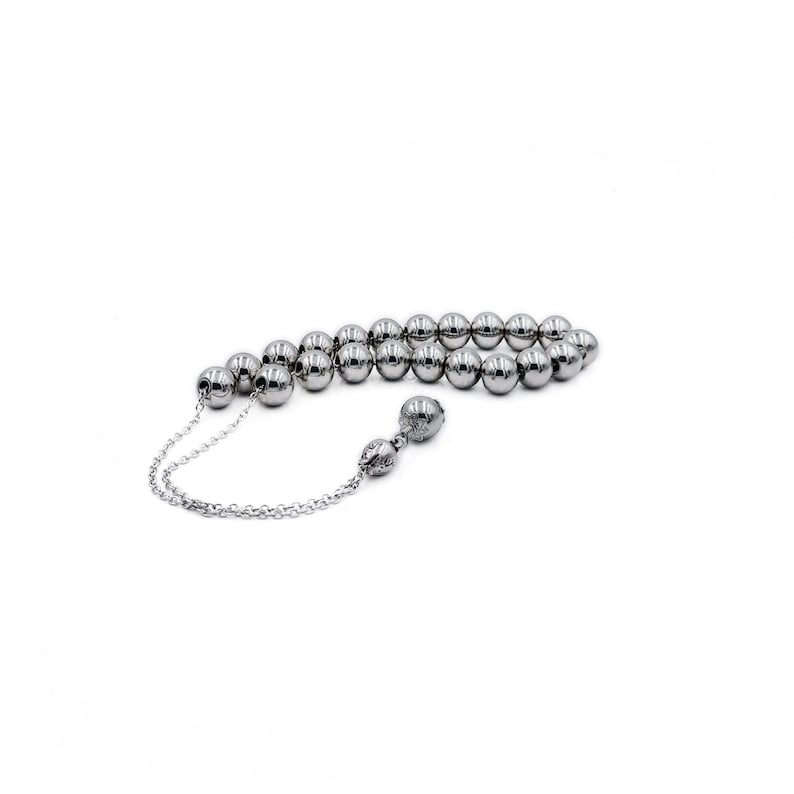 Komboloi, Worry Beads With Stainless Steel Beads on Chain, Unisex Gifts ...
