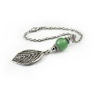 Car Mirror Charm, Car Accessories, Silver Tone Leaf Charm, Car Dangler ...