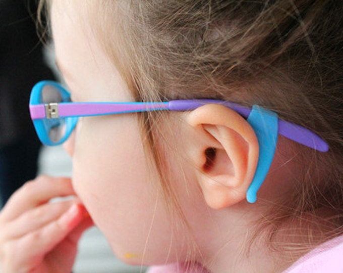 4 Pairs Blue Stay Puts Ear Lock for Kids Glasses or Adult Glasses to ...