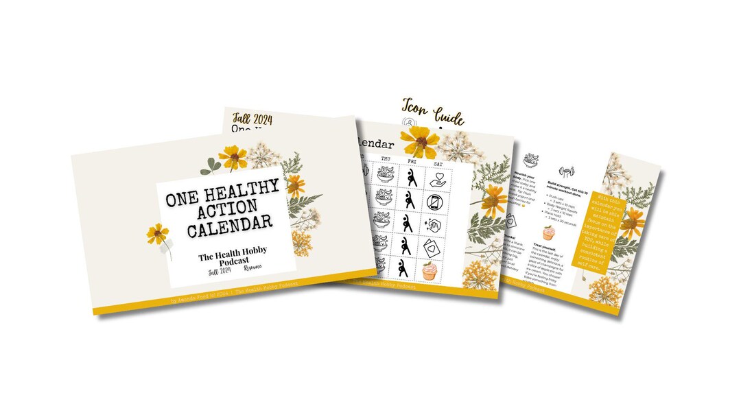 The One Healthy Action Calendar - Etsy