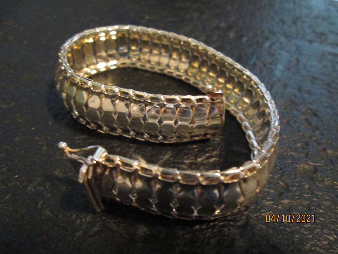 Vintage 925 Made In Italy Milor Bracelet 8 inches Long Weight | Etsy