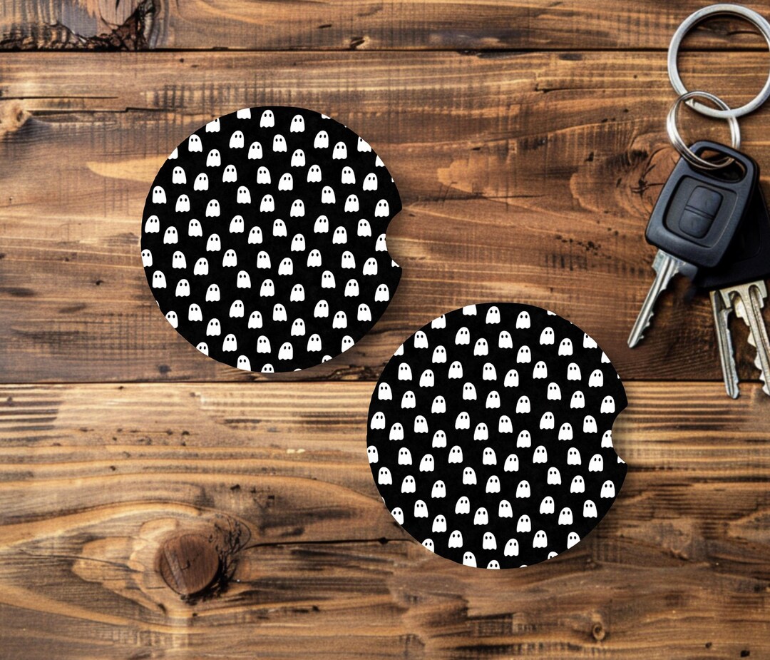 Handmade Ceramic Car Coasters | Set of 2 | 2.6” Absorbent Stone Cup ...