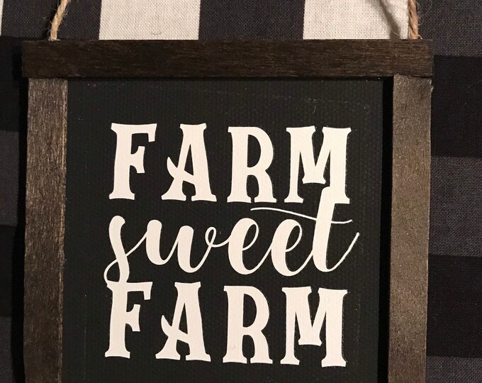 Farm Sweet Farm Sign, Farm Sweet Farm Ornament, Farmhouse Ornament - Etsy