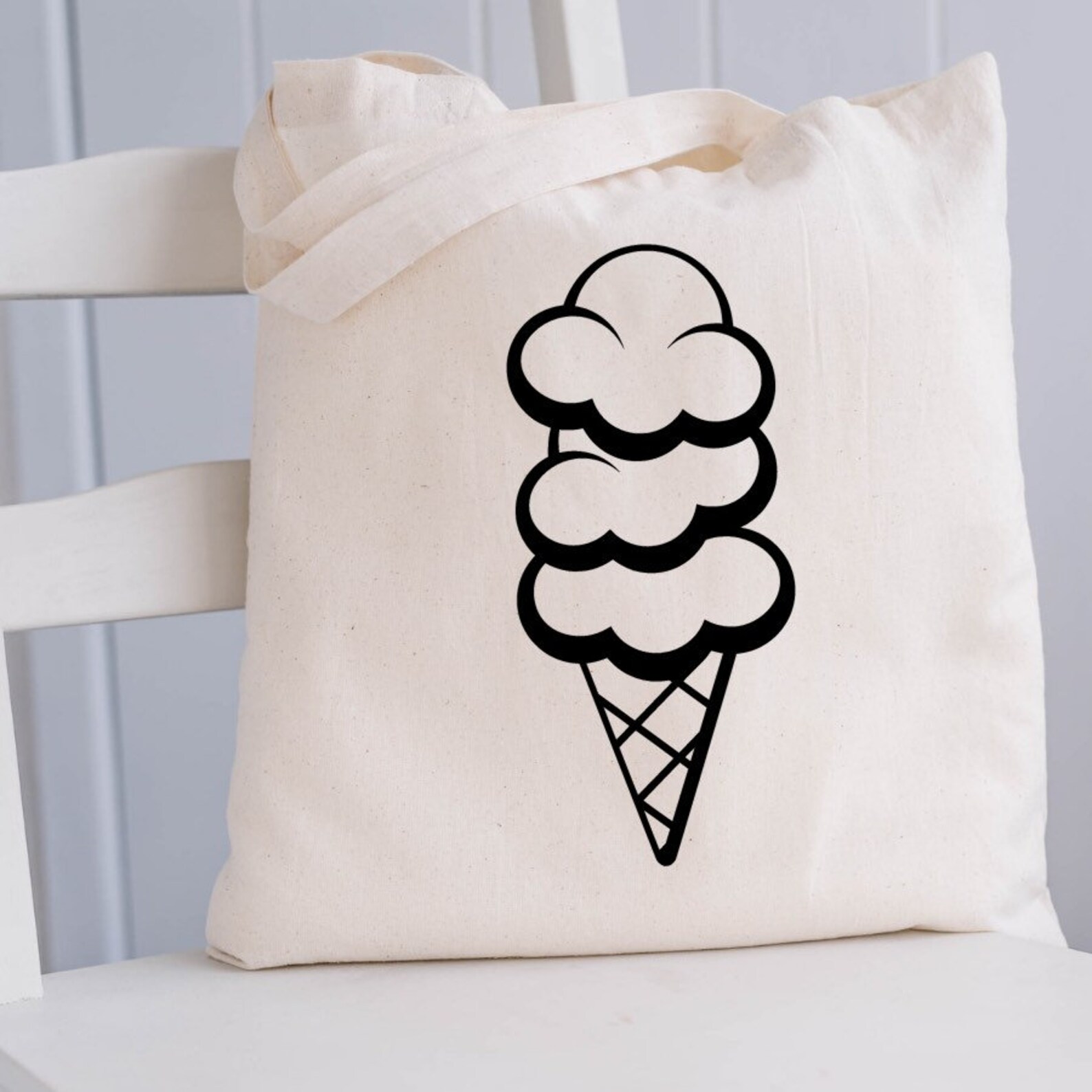 Kids Tote Bag Color Me Tote Bag Ice Cream Tote Bag | Etsy