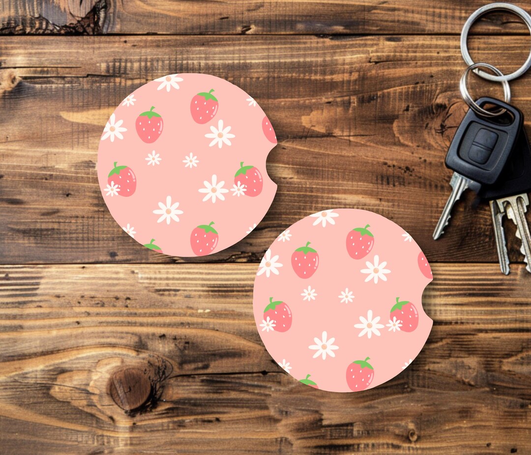 Handmade Ceramic Car Coasters | Set of 2 | 2.6” Absorbent Stone Cup ...