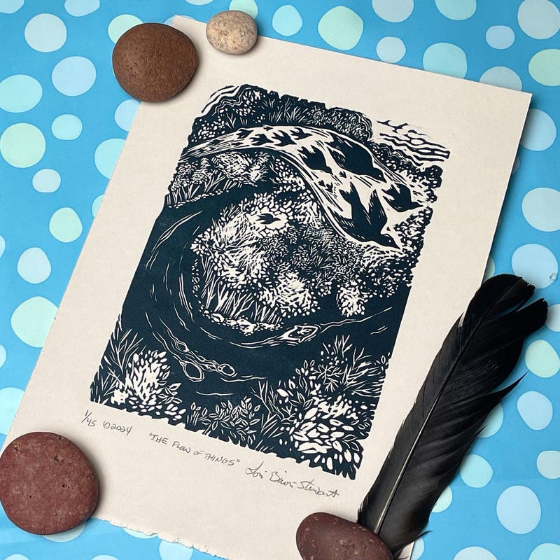 Bird Linocut - Etsy