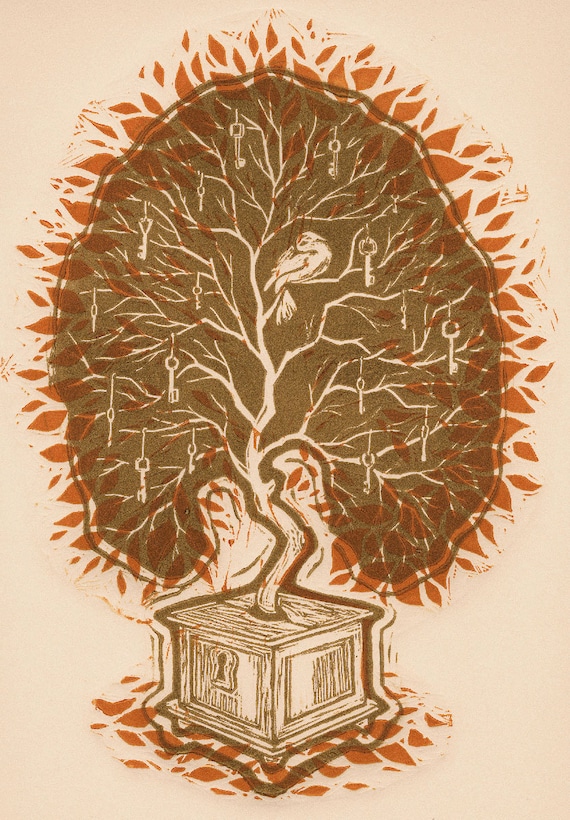 Linoleum Art Tree
