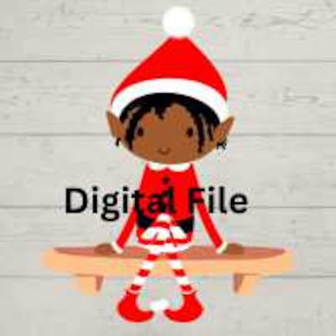 African American Elf on a Shelf Digital File / Christmas Elf / PNG ...
