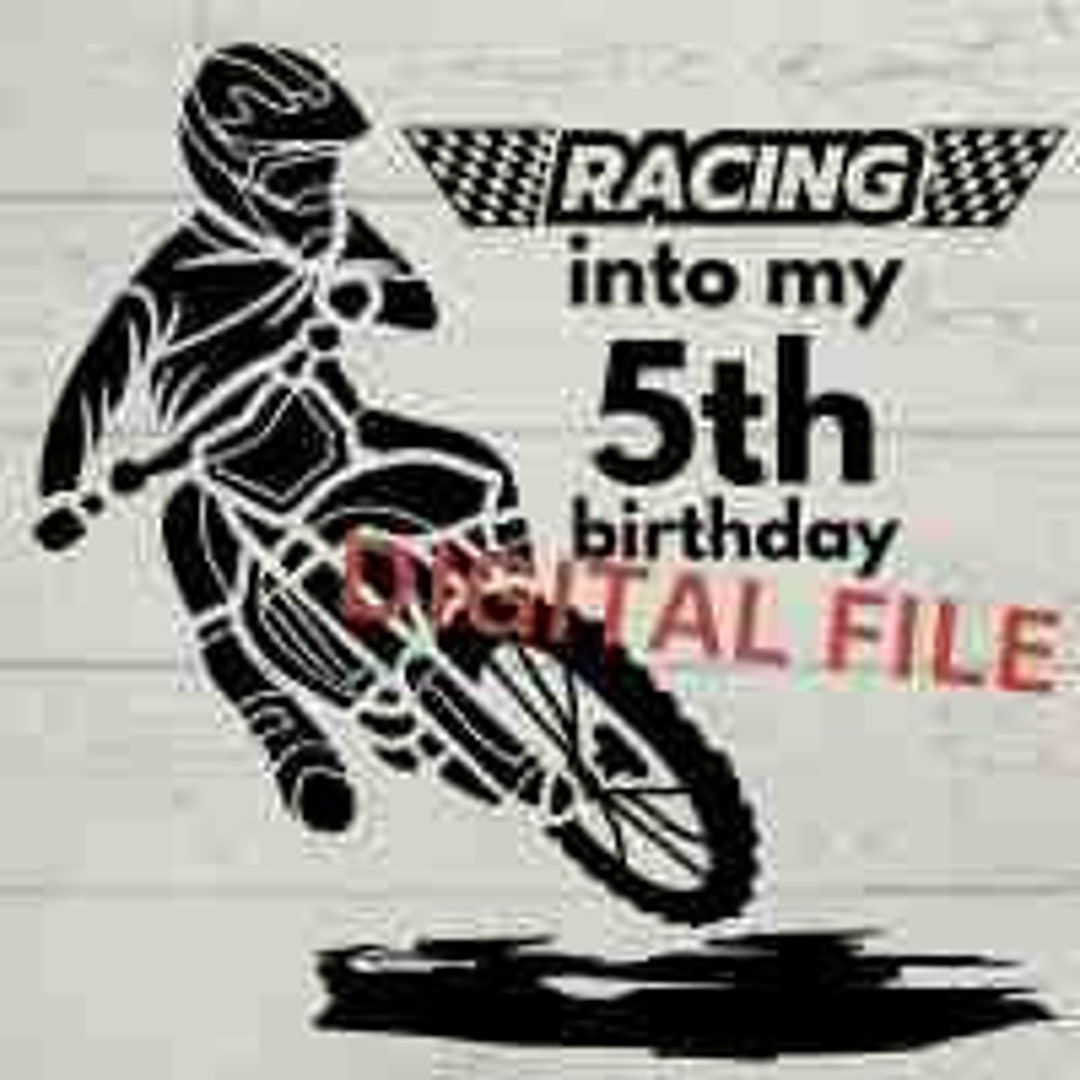Motorcross Birthday File SVG, Dirt Bike Birthday Design, Racing ...