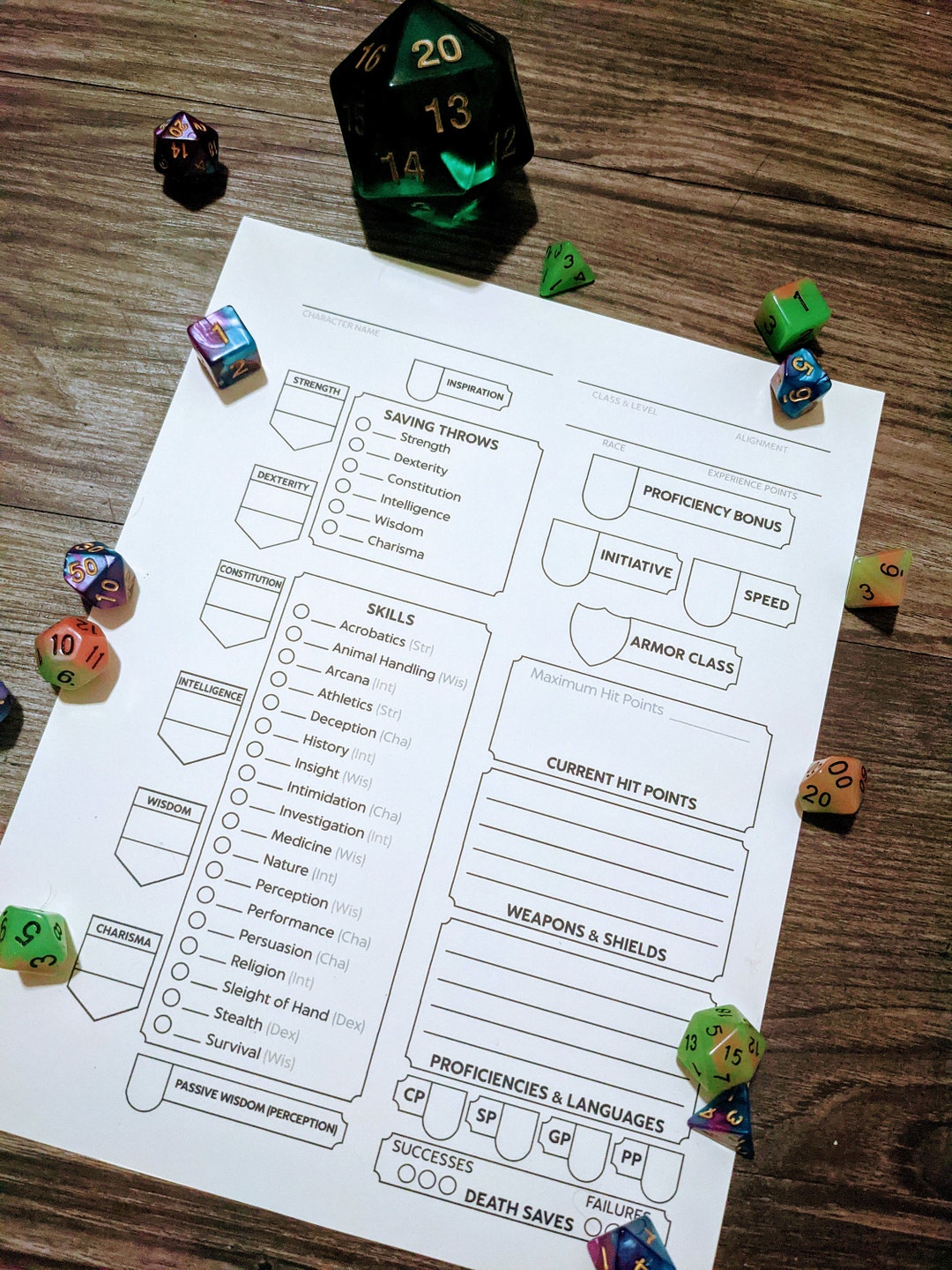 Dnd 5e Character Binder Printable Sheets // Campaign Journal - Etsy