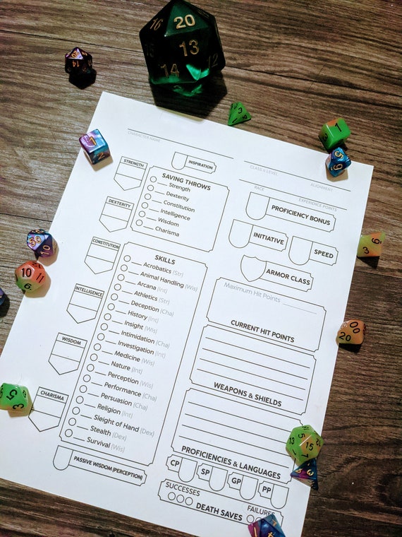 Dnd 5e Character Binder Printable Sheets Campaign Journal - Etsy UK