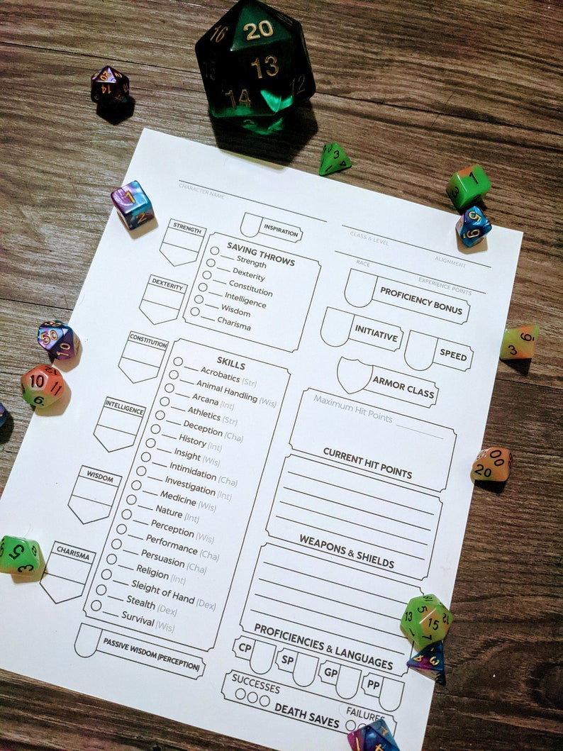 Dnd 5e Character Binder Printable Sheets // Campaign Journal - Etsy UK