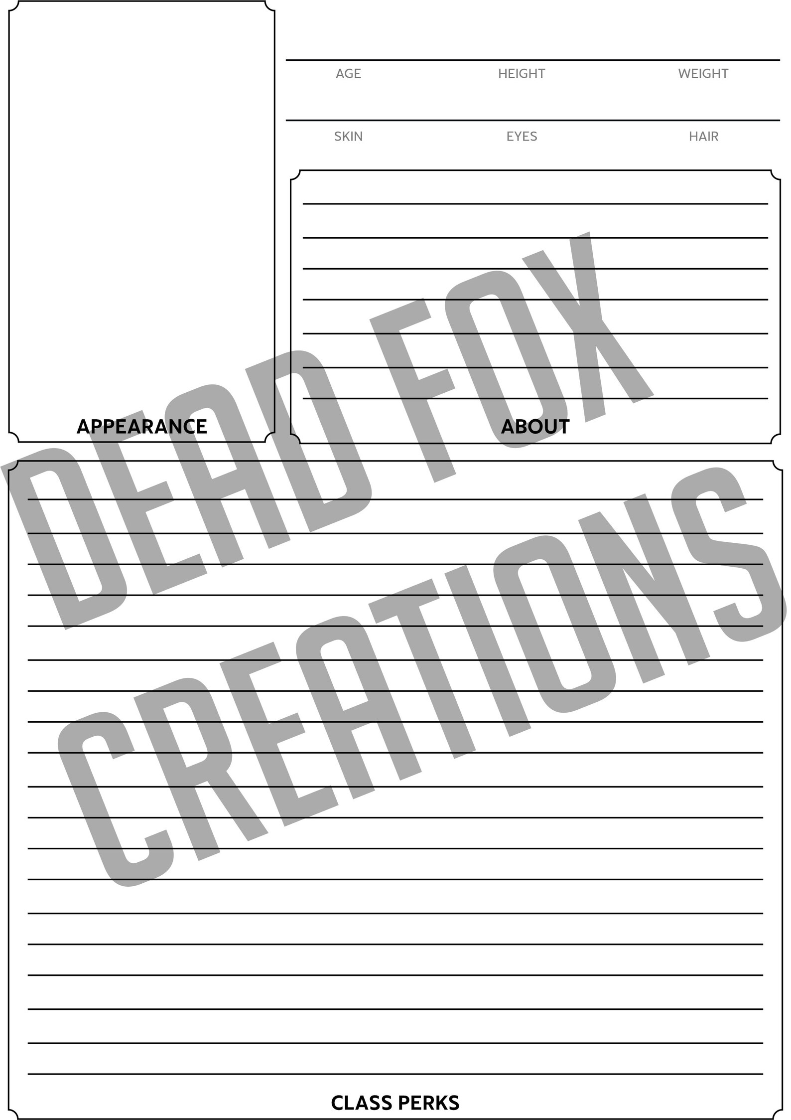Dnd 5e Character Binder Printable Sheets // Campaign Journal - Etsy Dnd 5e Character Binder Printable Sheets // Campaign Journal - Etsy