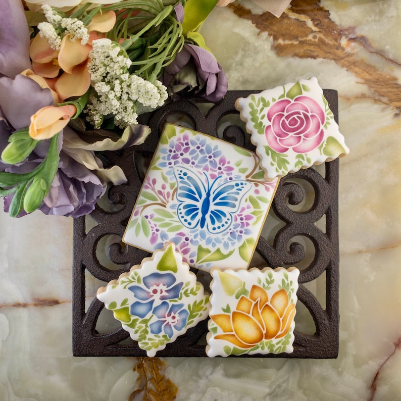 Lilac Cookie Stencil - 3 Layer Stencil - Etsy