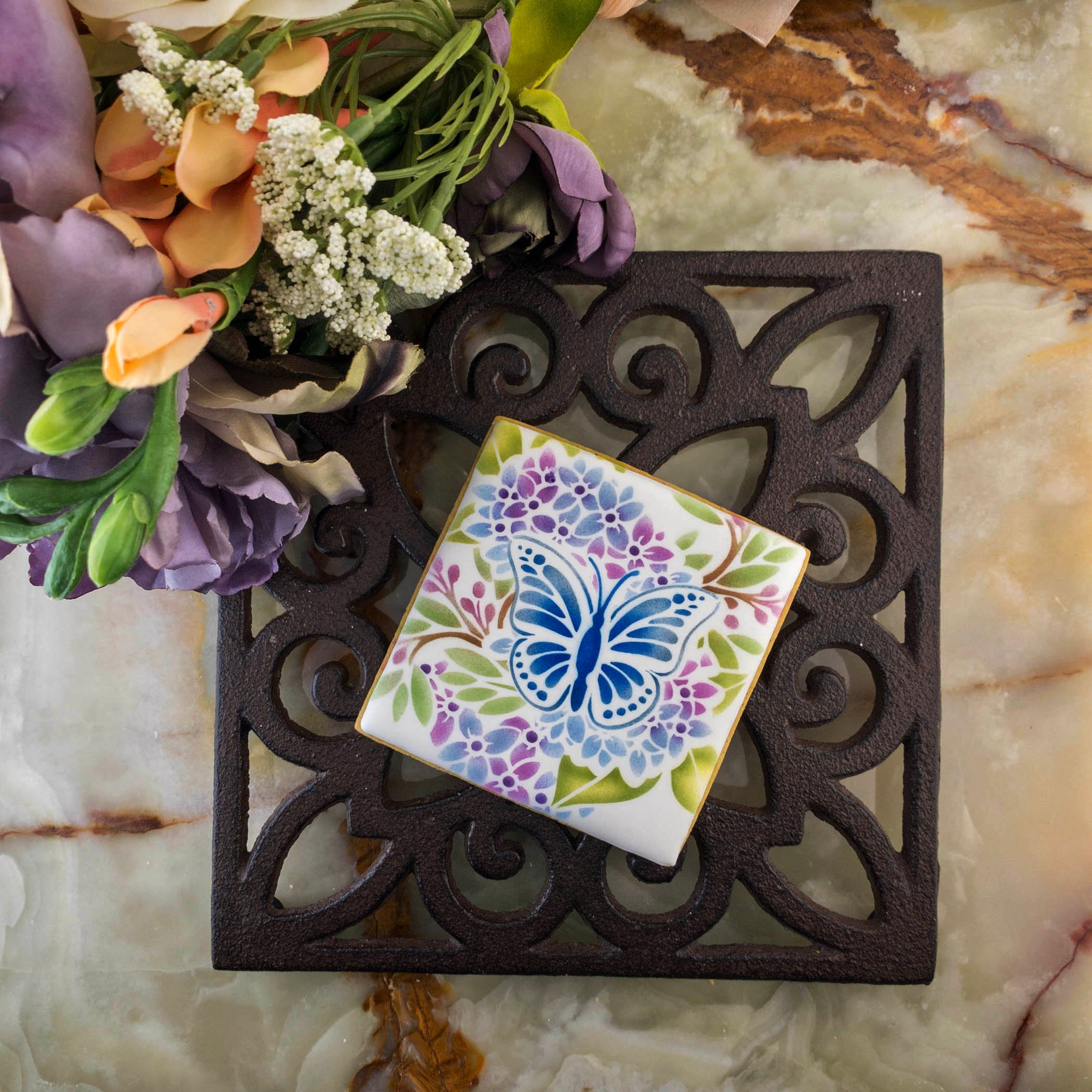 Lilac Cookie Stencil - 3 Layer Stencil - Etsy