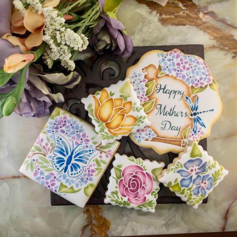 Lilac Cookie Stencil - 3 Layer Stencil - Etsy