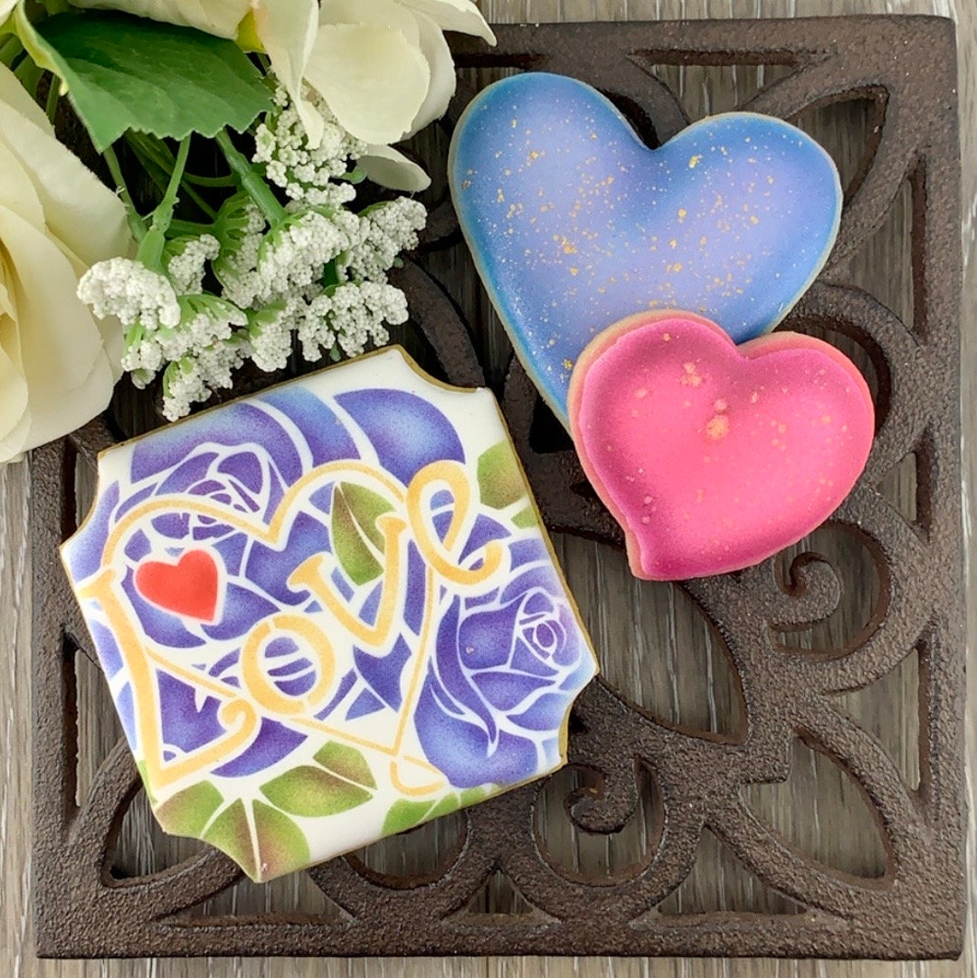 Love Cookie Stencil - 3 Layer Stencil - Etsy