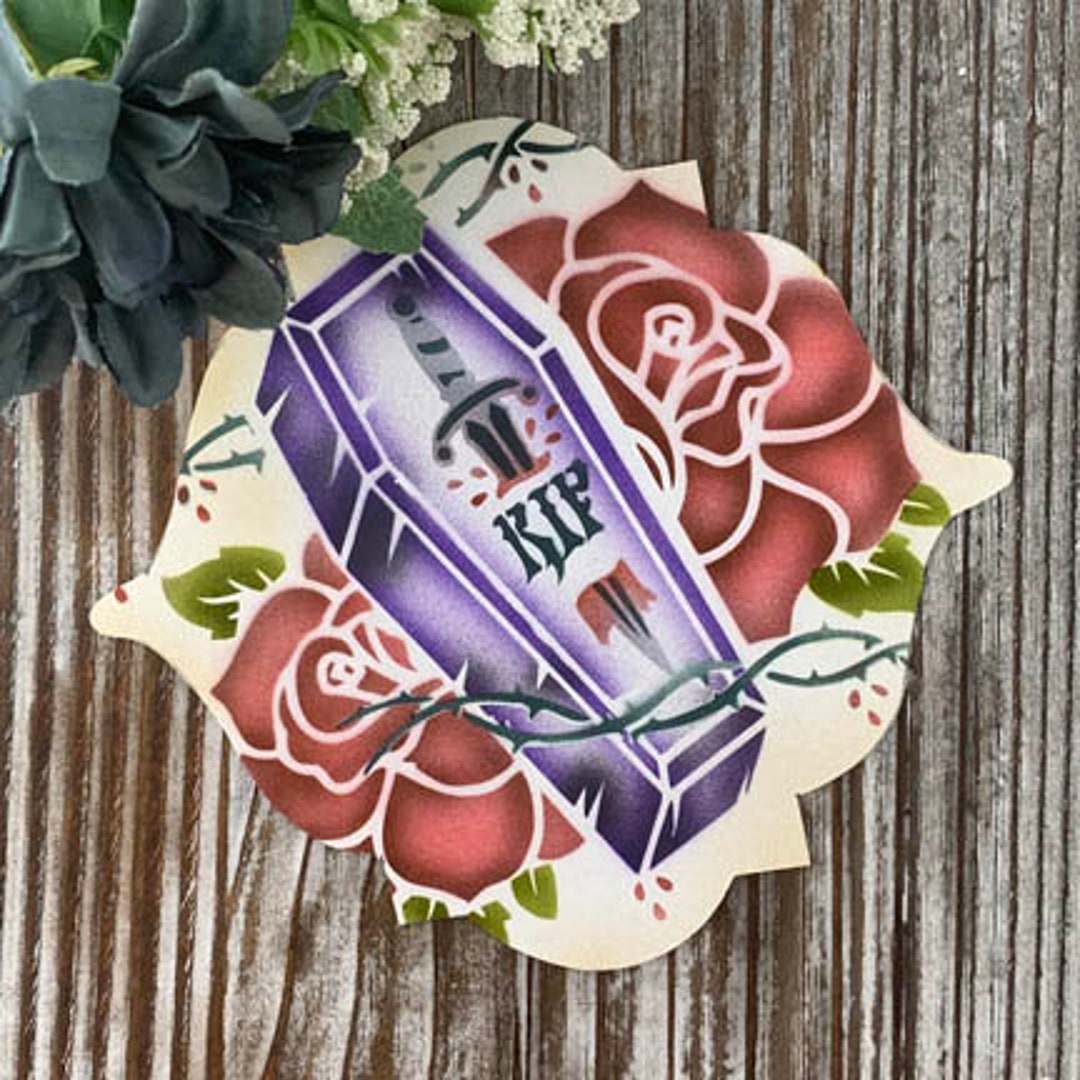 Halloween - Coffin Cookie Stencil - Coffin - 4 Layer Stencil - Etsy