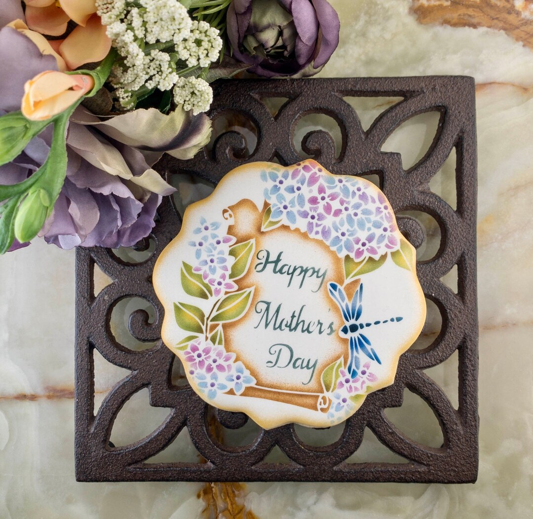 Lilac - Live, Love, Laugh Cookie Stencil - 4 Layer Stencil Comes With ...