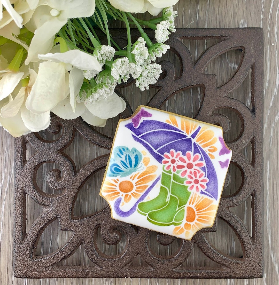 Spring Umbrella Stencil - 3 Layer Stencil - Etsy