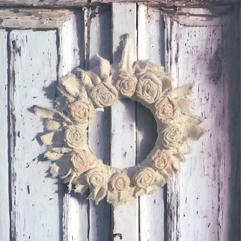 Shabby Chic Wreath - Etsy