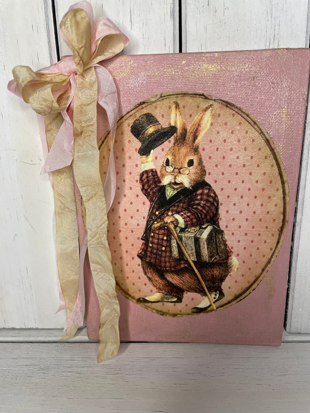 Victorian Rabbit Print. Vintage Inspired Canvas Print - Etsy