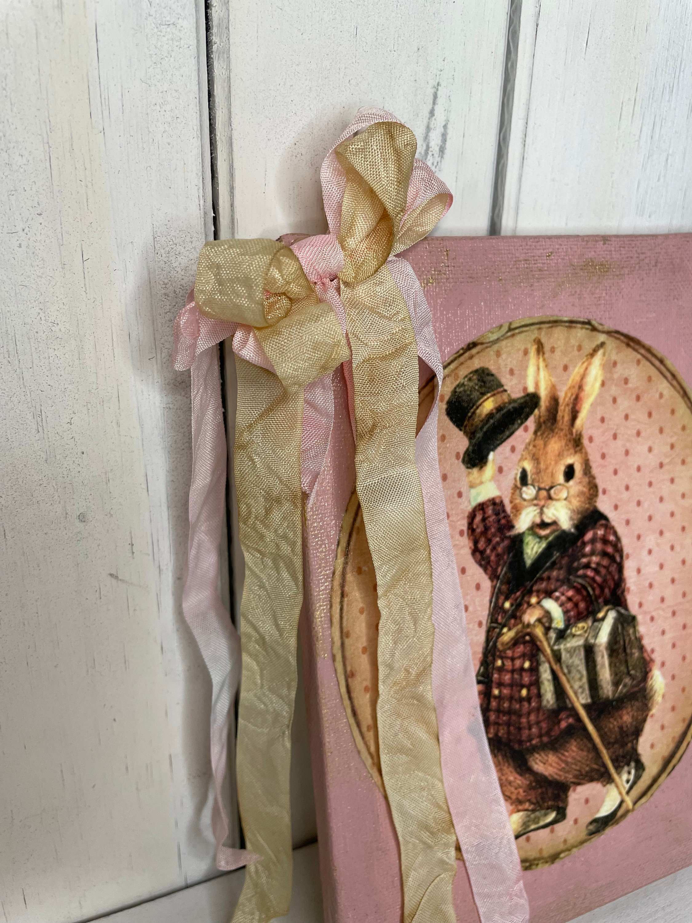 Victorian Rabbit Print. Vintage Inspired Canvas Print - Etsy