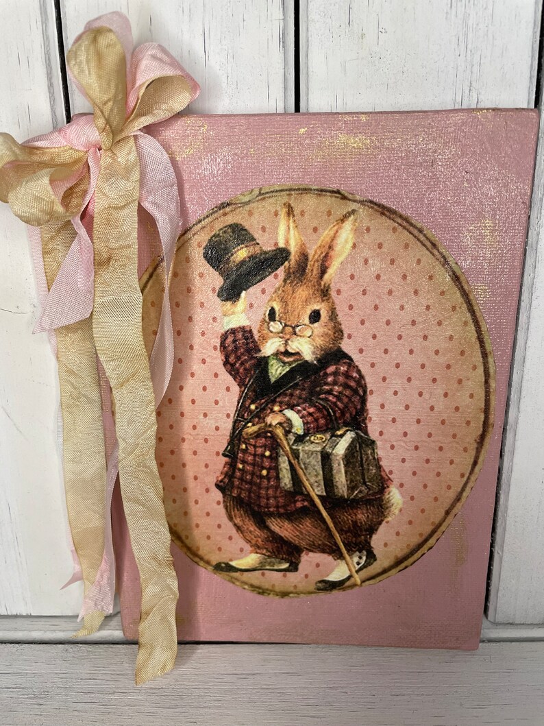 Victorian Rabbit Print. Vintage Inspired Canvas Print - Etsy