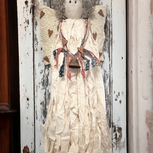 Patriotic Rag Angel. Americana Rag Doll, Door Decor - Etsy