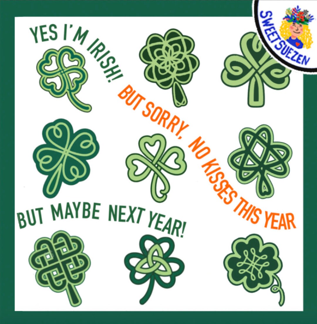 ST PATRICK'S DAY Shamrock Face Mask Fabric. Mask Maker Material to Make ...