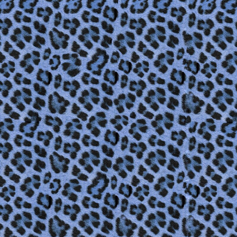 Blue Leopard Fabric - Etsy