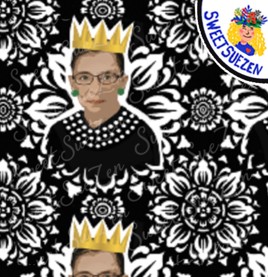 Ruth Bader Ginsburg - RBG - Custom Designed Small Print Fabric - Etsy