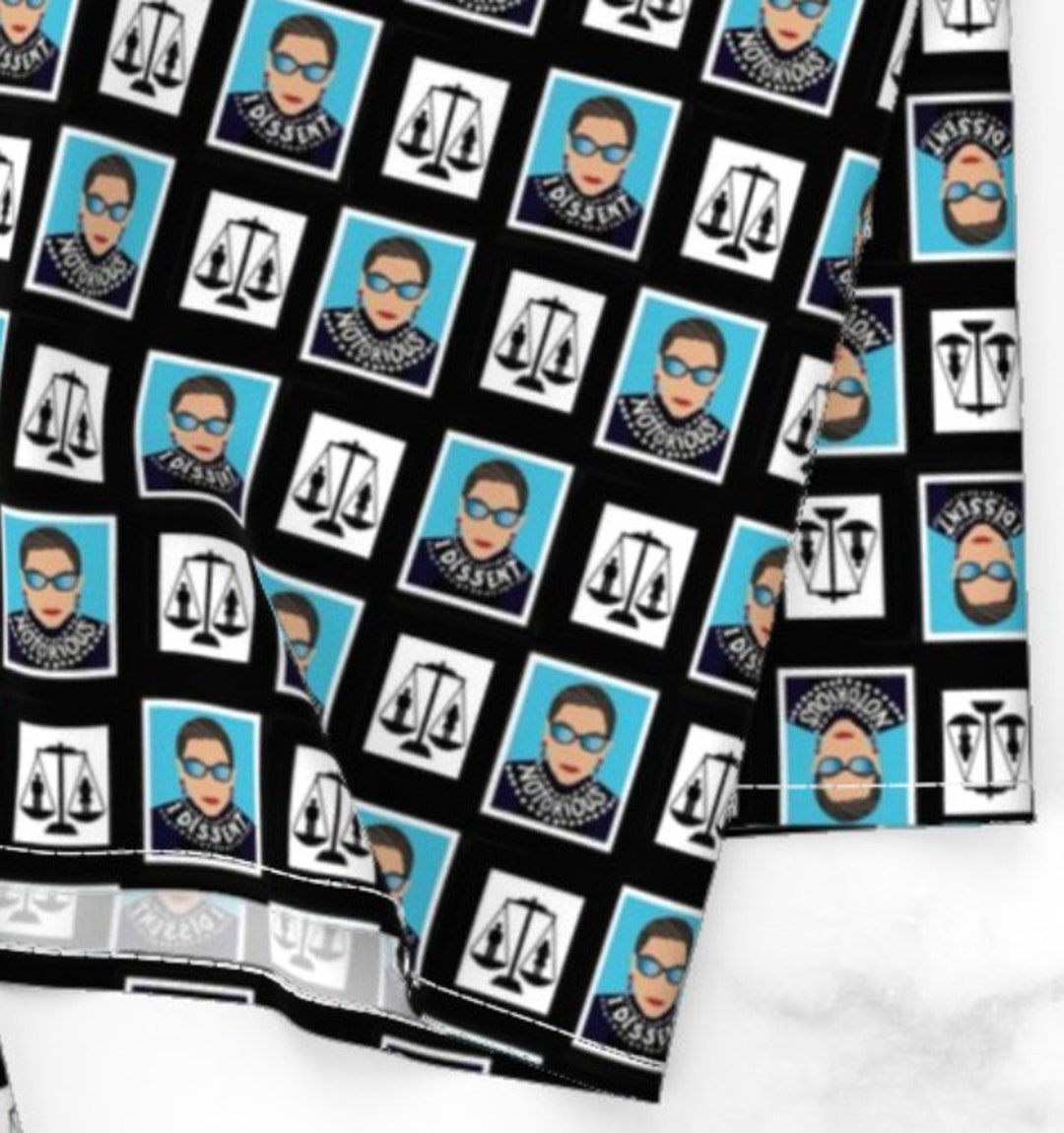 Ruth Bader Ginsburg - RBG - Custom Designed Small Print Fabric - Etsy