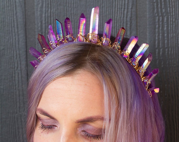 Crystal Tiara / Quartz Tiara / Amethyst Jewelry / Burning Man ...