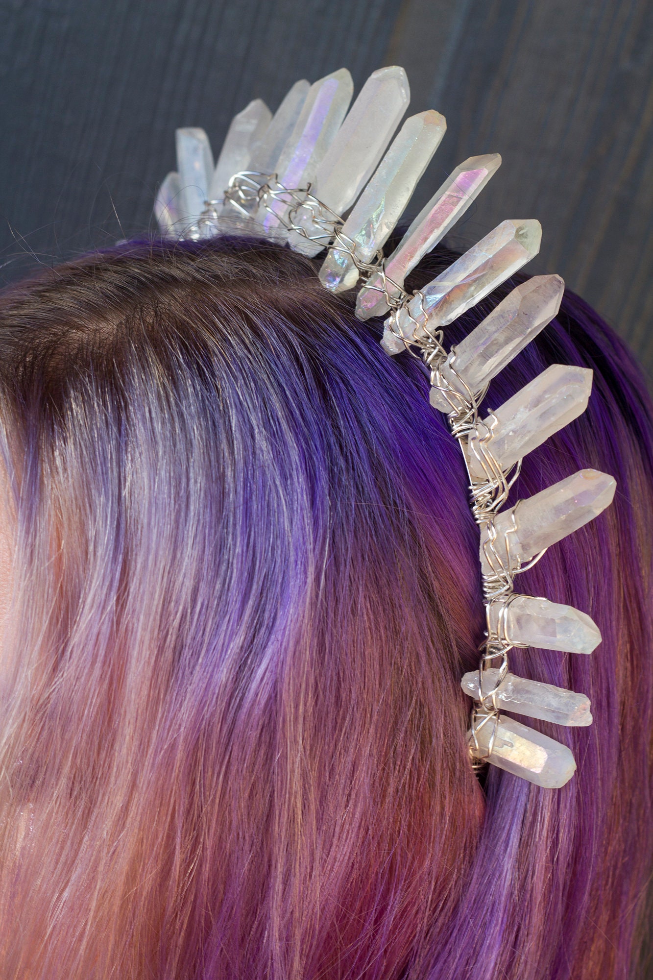 Crystal Tiara / Quartz Tiara / Bridal Crystal Crown / Mermaid Crown ...