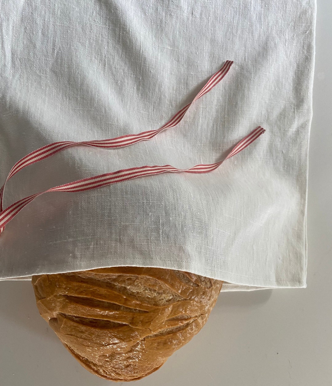 Linen Bread Bags. 2 Sizes Available. Sturdy Cream Textured Linen Bread ...