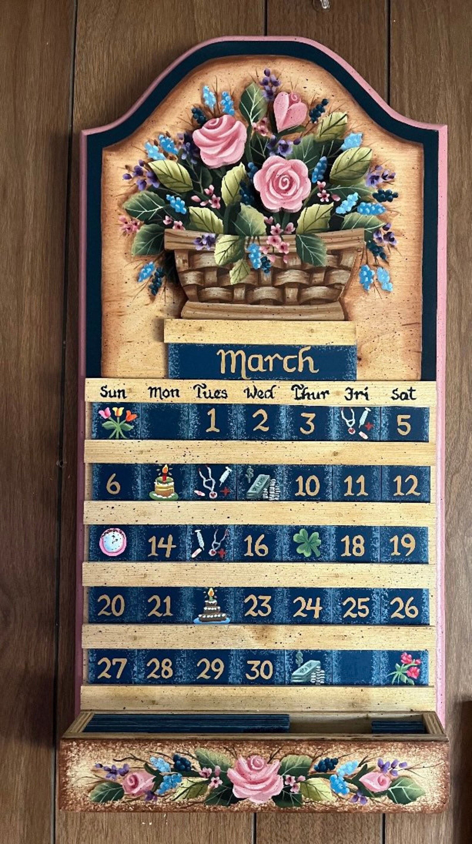 Custom Perpetual Calendar , Design Your Colors! Made to Order. Basket ...
