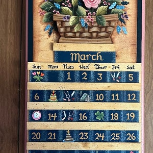 Custom Perpetual Calendar , Design Your Colors! Made to Order. Basket ...