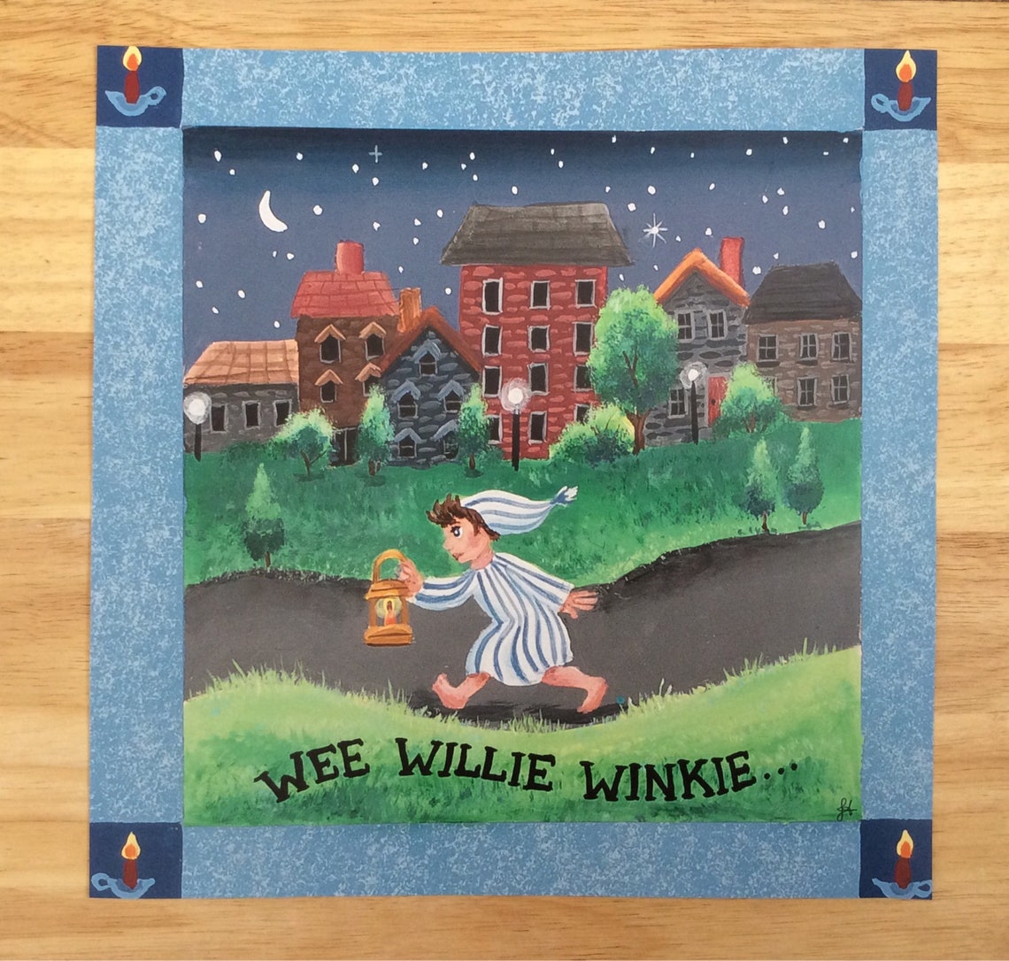 Wee Willie Winkie a Print 12x12 From My New | Etsy